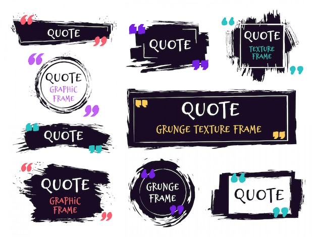 Vibrant Grunge Frames with Inspiring Quote Placeholders | Jiffy Designs