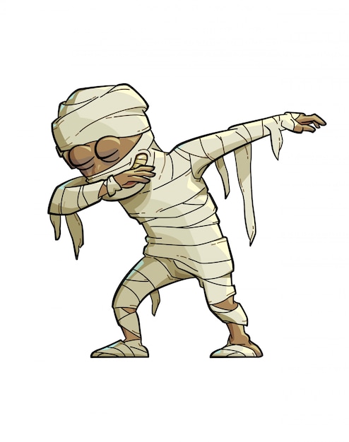 Mummy Monster Strikes a Fearsome Pose in Cartoon Style | Jiffy Designs