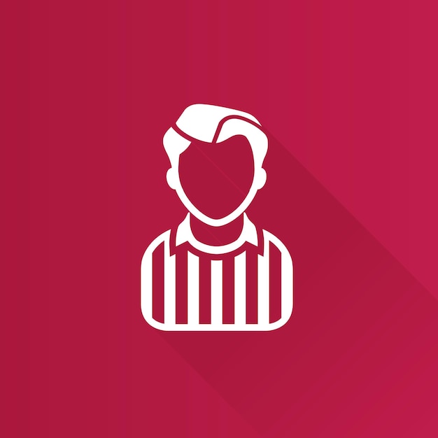 Iconic Referee Figure on Vibrant Red Background | Jiffy Designs