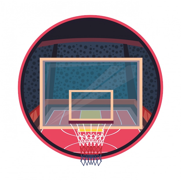 Vibrant Basketball Hoop and Backboard Illustration | Jiffy Designs