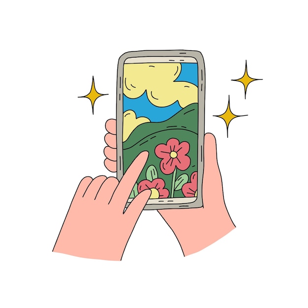 Vibrant Nature Captured on Smartphone Screen | Jiffy Designs