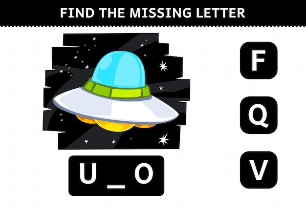 Discover the Missing Letter in the Alien Spacecraft Puzzle | Jiffy Designs