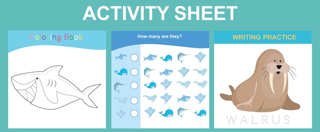 Engaging Ocean-Themed Activity Sheet with Diverse Marine Life | Jiffy ...