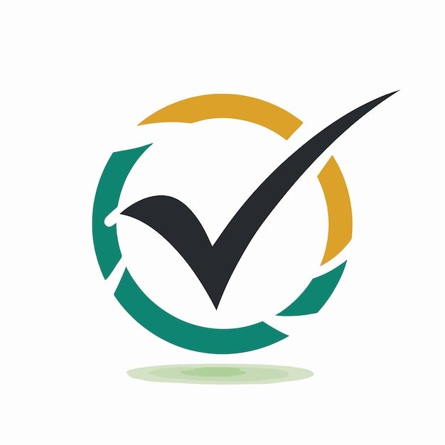Stylized Checkmark Icon with Vibrant Geometric Shapes | Jiffy Designs