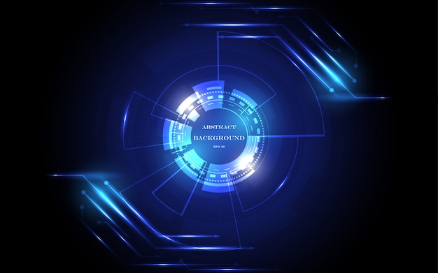 Futuristic Radial Interface with Glowing Digital Displays | Jiffy Designs