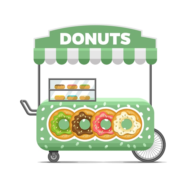 Vibrant Donut Cart with Assorted Flavors and Toppings | Jiffy Designs