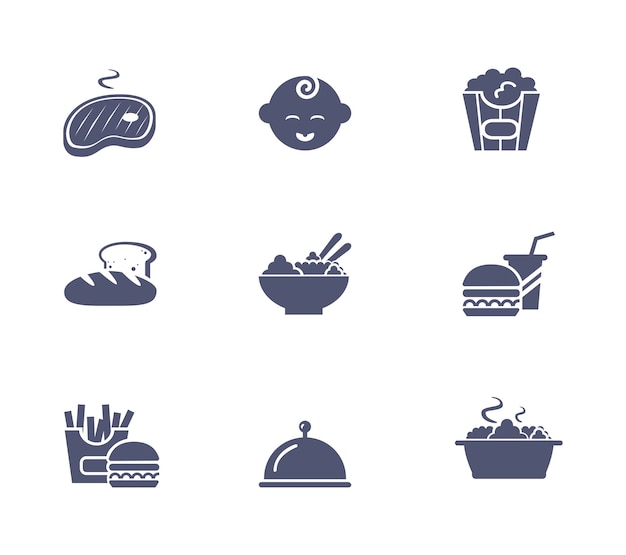 Delectable Culinary Collection: Mouthwatering Icons for Menus and More ...