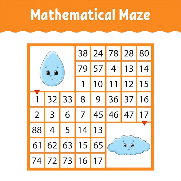 Captivating Mathematical Maze with Whimsical Droplet | Jiffy Designs