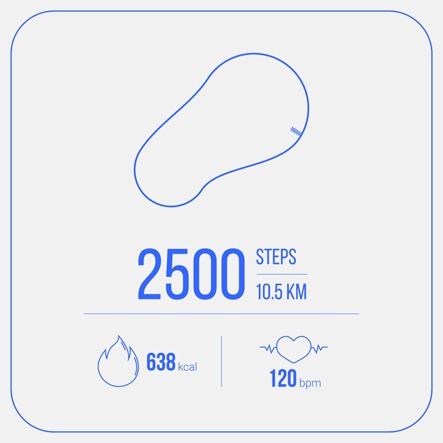 Vibrant Footprint Tracker: 2,500 Steps Towards Fitness | Jiffy Designs
