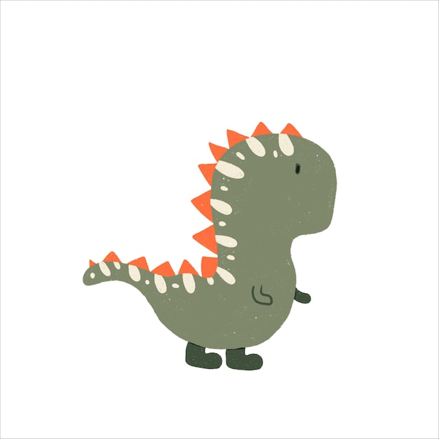 Charming Dinosaur Illustration with Vibrant Colors and Playful Design ...