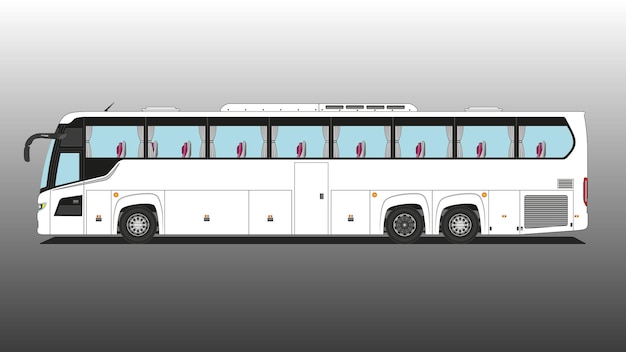 Sleek and Spacious White Touring Bus with Tinted Windows | Jiffy Designs