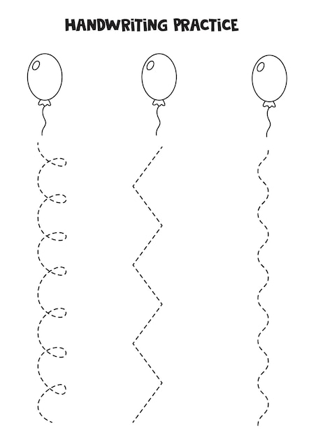 Playful Balloon Tracing for Handwriting Practice | Jiffy Designs