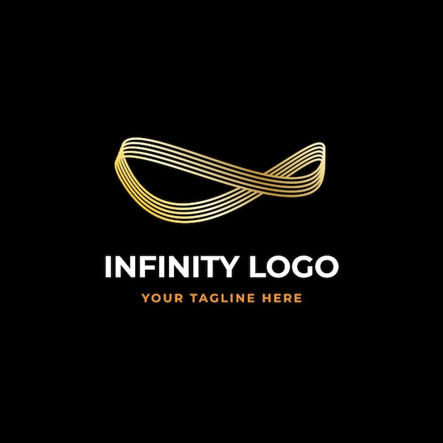 Elegant Infinity Symbol in Gleaming Golden Curves | Jiffy Designs