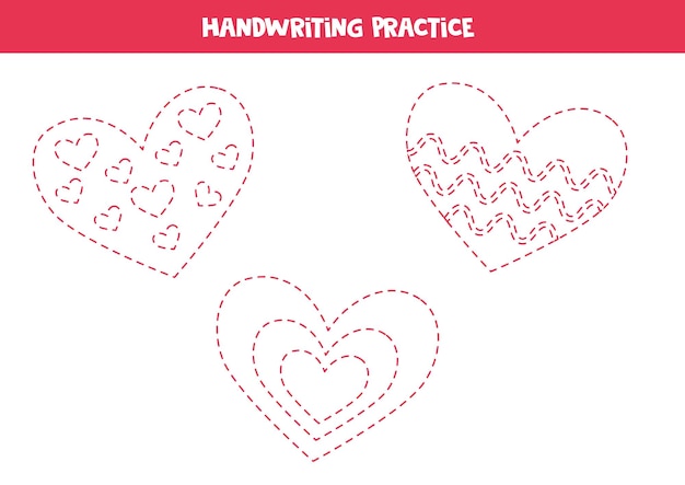 Charming Heart-Shaped Handwriting Practice Shapes | Jiffy Designs