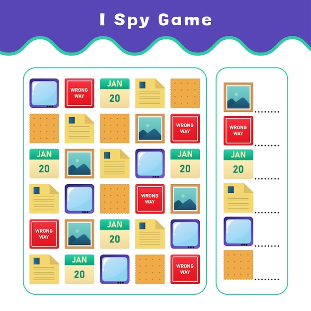 Colorful I Spy Game with Hidden Shapes and Numbers | Jiffy Designs