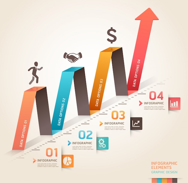 Vibrant Infographic with Climbing Figures and Upward Trend | Jiffy Designs