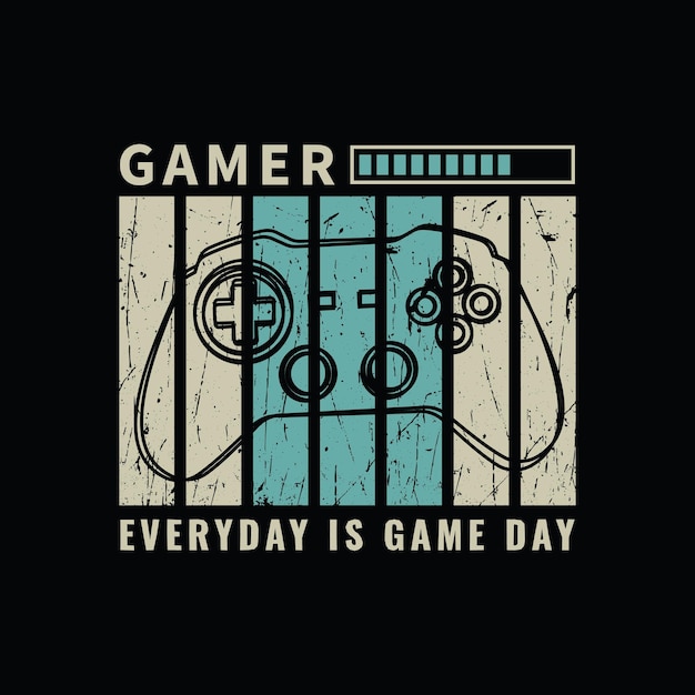 Everyday is Game Day: Vintage Gamer Controller Artwork | Jiffy Designs