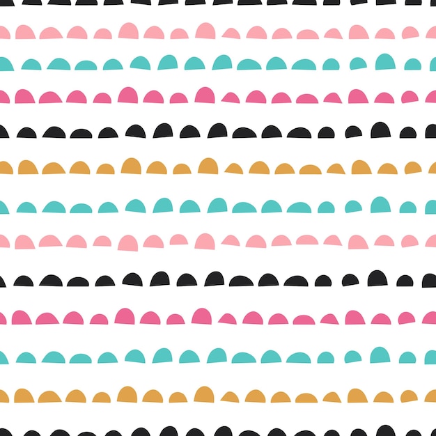 Vibrant Half-Circle Pattern in Retro Colors | Jiffy Designs