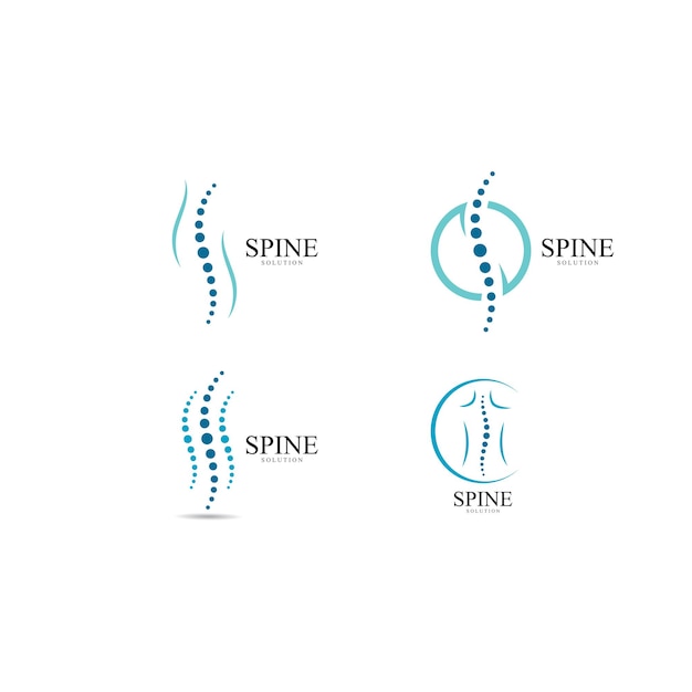 Elegant Spinal Alignment Symbols: Minimalist Spine Illustrations ...