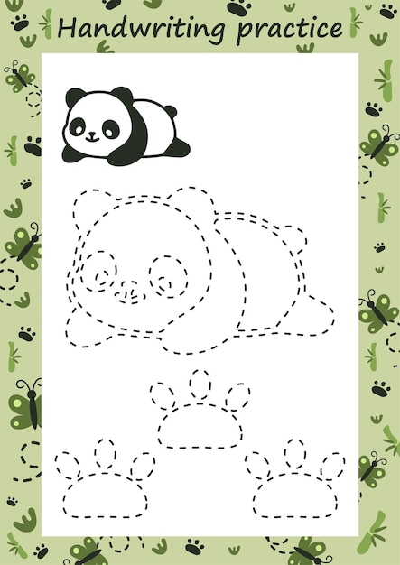 Adorable Panda Handwriting Practice for Kids | Jiffy Designs