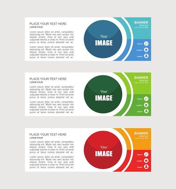 Vibrant Geometric Banners with Overlapping Circles and Icons | Jiffy ...