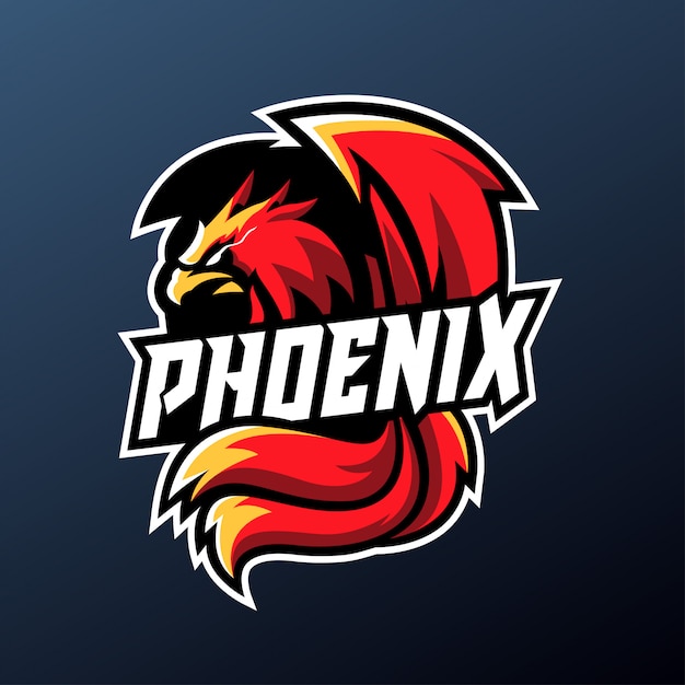 Fierce and Fiery Phoenix Emblem Radiates Power and Passion | Jiffy Designs