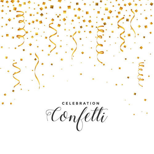 Falling Confetti And Serpentine Background | Jiffy Designs