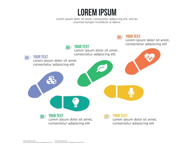 Colorful Infographic with Diverse Shapes and Text Placeholders | Jiffy ...