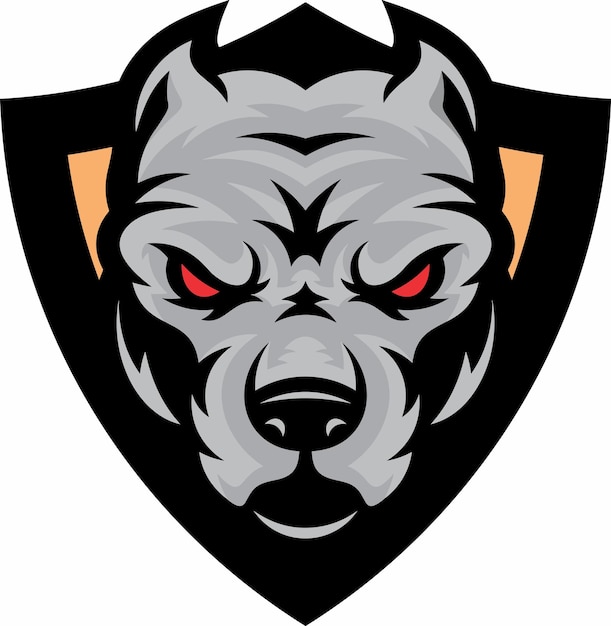 Fierce Canine Emblem: A Striking Wolflike Mascot Design | Jiffy Designs