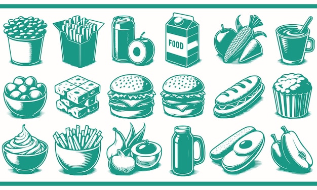 A Delectable Collection of Iconic Food and Beverage Symbols | Jiffy Designs