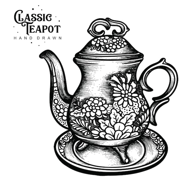 Intricate Floral Teapot: A Timeless Artisan Design | Jiffy Designs