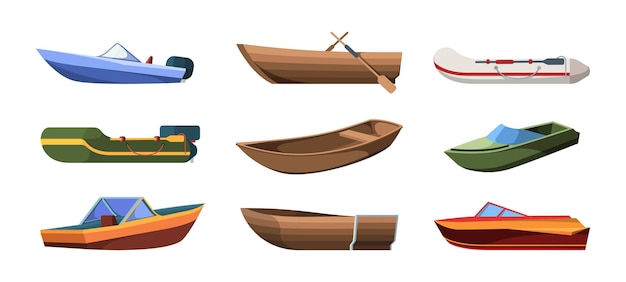 Vibrant Assortment of Stylized Boats and Watercraft | Jiffy Designs