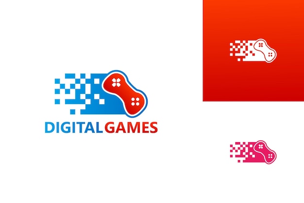 Vibrant Digital Gaming Logo with Pixelated Controller | Jiffy Designs