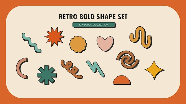 Vibrant Retro Shapes: A Playful Vector Collection | Jiffy Designs