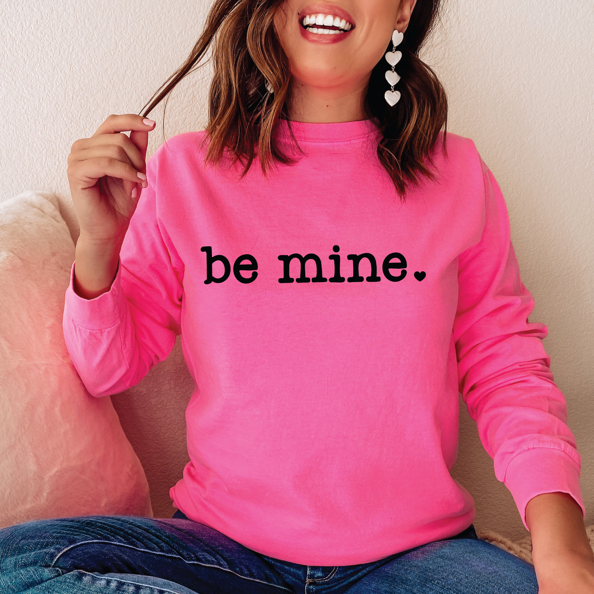 'Be Mine' Simple Yet Striking Black Text Design with Charming Heart ...