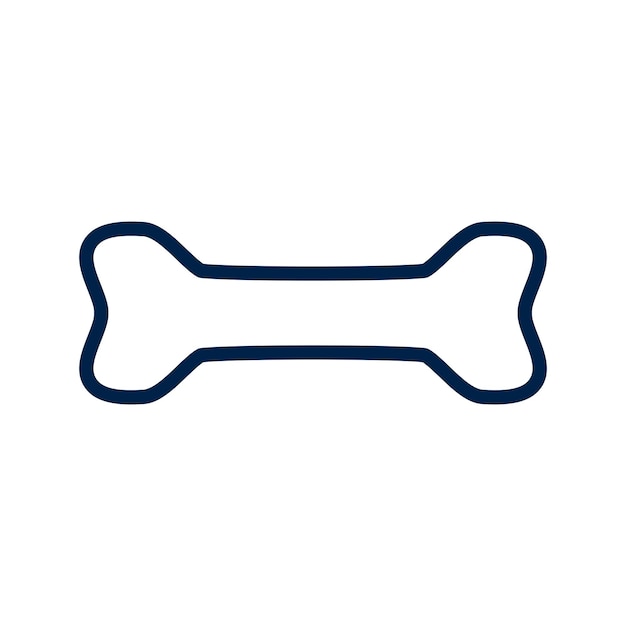 Stylish Navy Blue Dog Bone Outline | Jiffy Designs