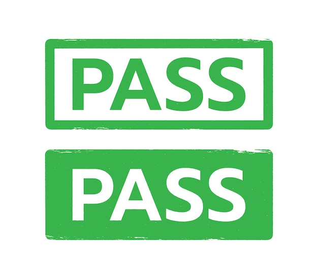 Green 'Pass' Signs with Bold Text and Minimal Design | Jiffy Designs