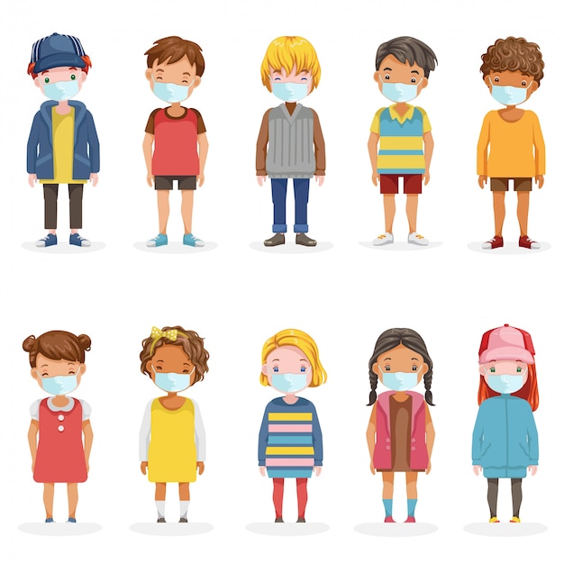 Diverse Group of Stylized Children in Casual Outfits | Jiffy Designs