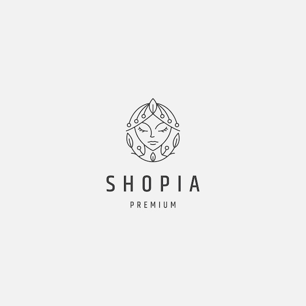 Elegant Floral Emblem with Premium Shopia Branding | Jiffy Designs