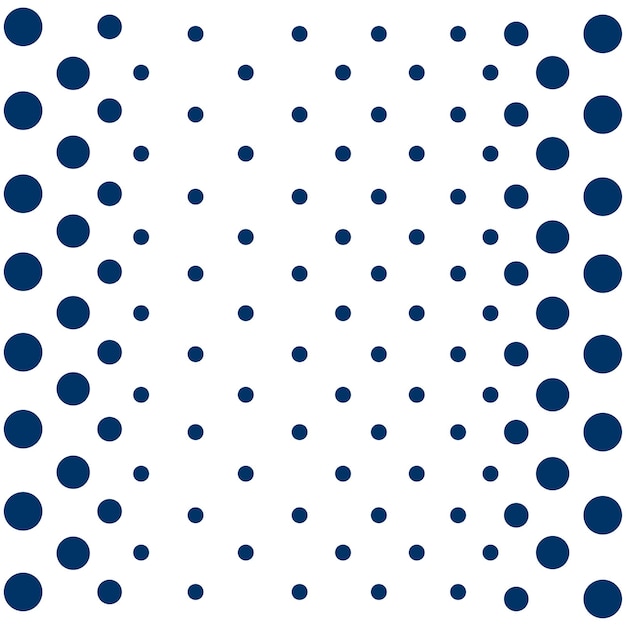 Vibrant Navy Blue Polka Dots on Crisp White Background | Jiffy Designs