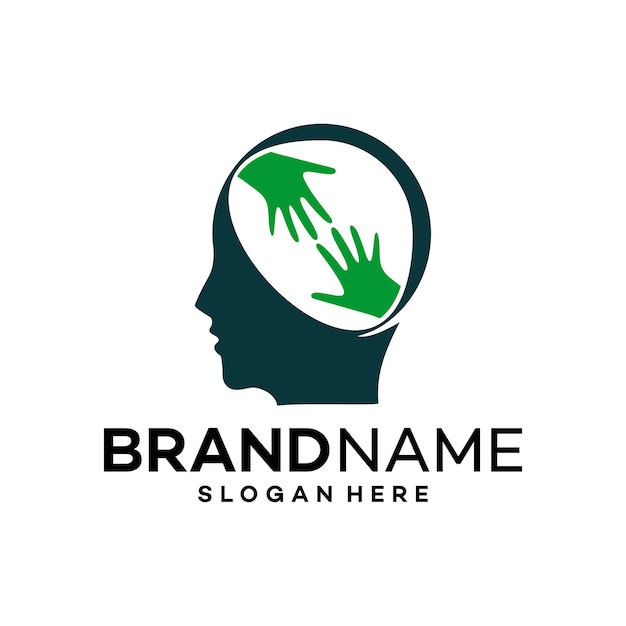 Helping Hands Guiding the Mind: A Powerful Symbolic Logo | Jiffy Designs