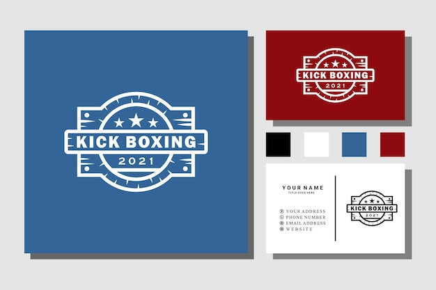 Retro-Inspired Kick Boxing Logo and Branding Elements | Jiffy Designs