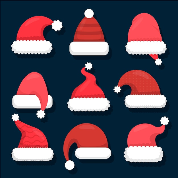 Vibrant Collection of Classic Santa Hats in Festive Designs | Jiffy Designs