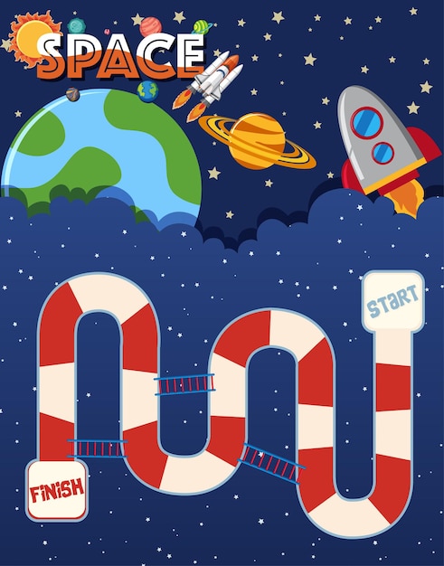Blast Off into Cosmic Adventure with Space-Themed Game Board | Jiffy ...