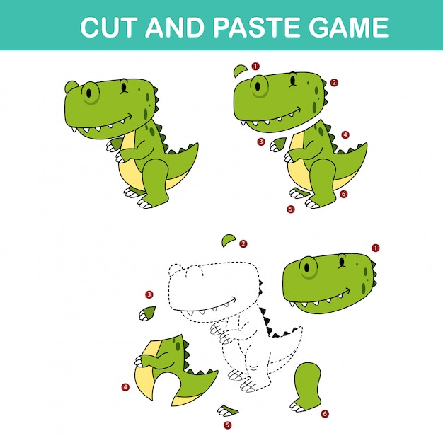 Delightful Dinosaur Cut and Paste Activity Collection | Jiffy Designs