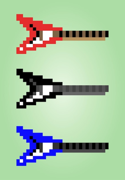 Vibrant Pixel Art Swords: A Diverse Collection | Jiffy Designs
