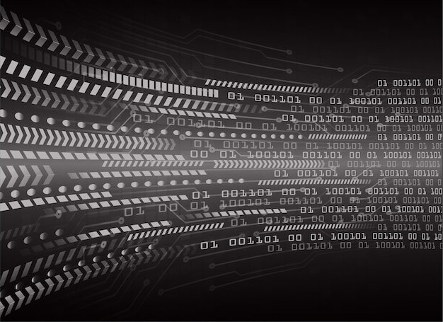Futuristic Binary Code Pattern on Sleek Black Background | Jiffy Designs