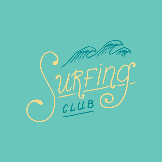 Vibrant Surfing Club Logo with Stylized Wave Motif | Jiffy Designs