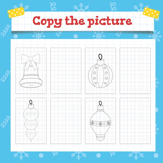 Charming Winter-Themed Copy the Picture Activity | Jiffy Designs