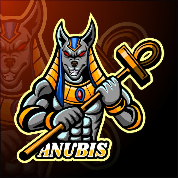Powerful Anubis: Iconic Egyptian God Mascot Design | Jiffy Designs